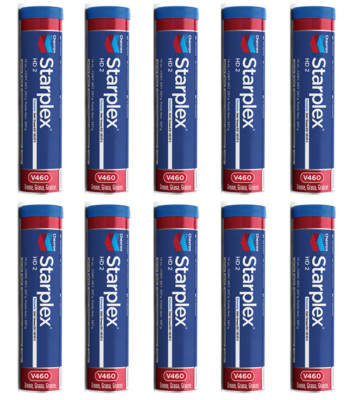 10 Pack Chevron Starplex HD 2 Grease; Formerly Delo ESI HD EP 2; (10 ...