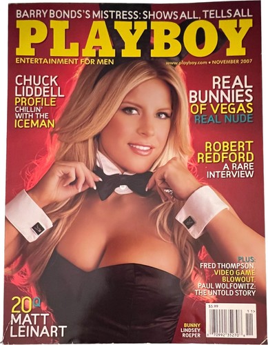 Playboy November 2007 Kimberly Bell Lindsey Wagner Robert Redford men's interest | eBay