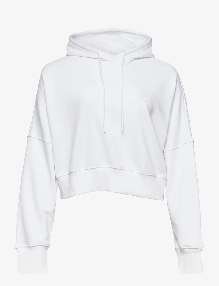 Adidas Originals 2X Crop Graphic Hoodie Women’s White Logo Hoody Fleece ...