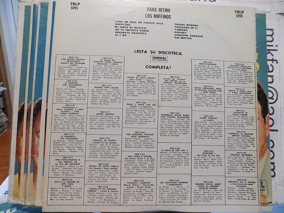 LOS RUFFINO (Cuarteto/Los/Las) Para Ritmo LOS RUFFINO Tropical LP | eBay