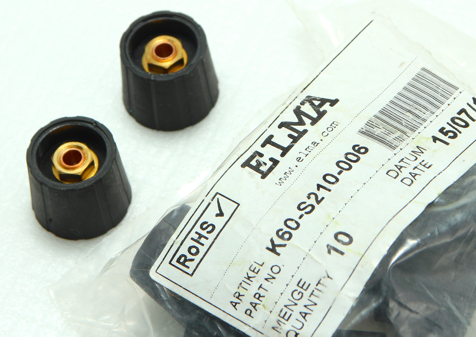 NOS ELMA Knob 6mm shaft SOFT TOUCH collet Knobs K60 SERIES K60-S210-006 X 2 pcs | eBay