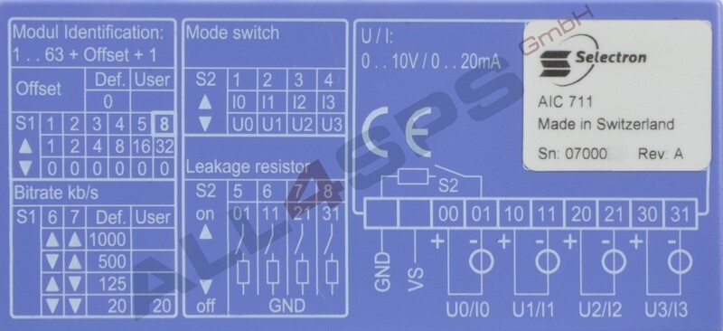 SELECTRON U/I MODULE, AIC 711 | eBay