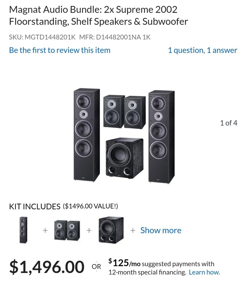 Magnat Audio Bundle: 2x Supreme 2002 Floorstanding, Shelf Speakers ...