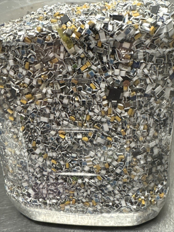 8 Lb Jar Scrap surface mount Capacitors Resistors Palladium Silver Gold ...