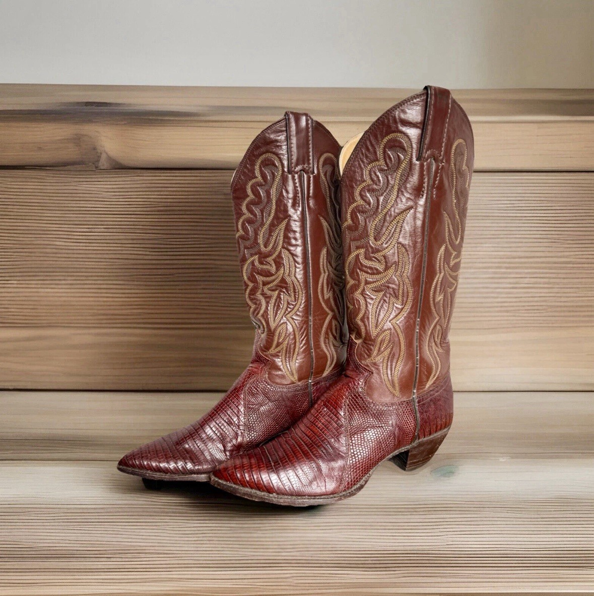 Justin Panhandle Exotic Hornback Iguana Lizard Women’s Cowboy Boots ...