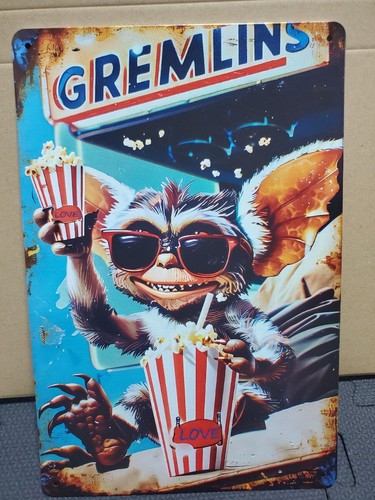 Only 1 Left│Gremlins Movie│Theater & Popcorn│Retro Tin Sign│Metal | eBay