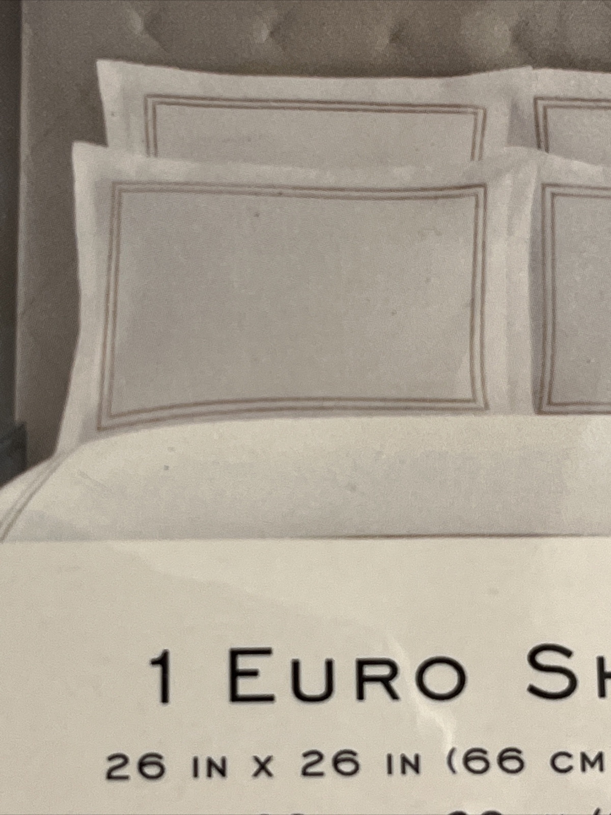 Wamsutta Baratta Stitch Cotton European Pillow Sham in Charcoal for ...