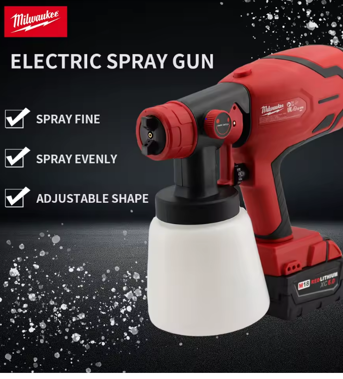 Milwaukee 800ML Cordless Electric Spray Gun High Power Paint Sprayer | eBay