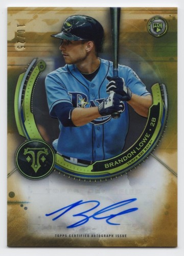 2019 Topps Triple Threads - Rookie Autographs Gold #RAU-BL Brandon Lowe ...