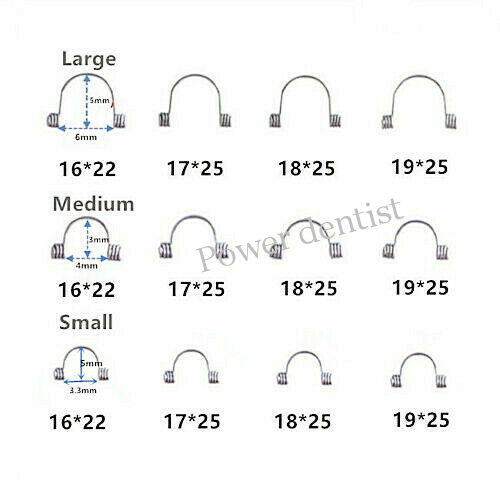 20PCS Dental Orthodontic Torque Rectangular Anterior Teeth Spring Arch ...