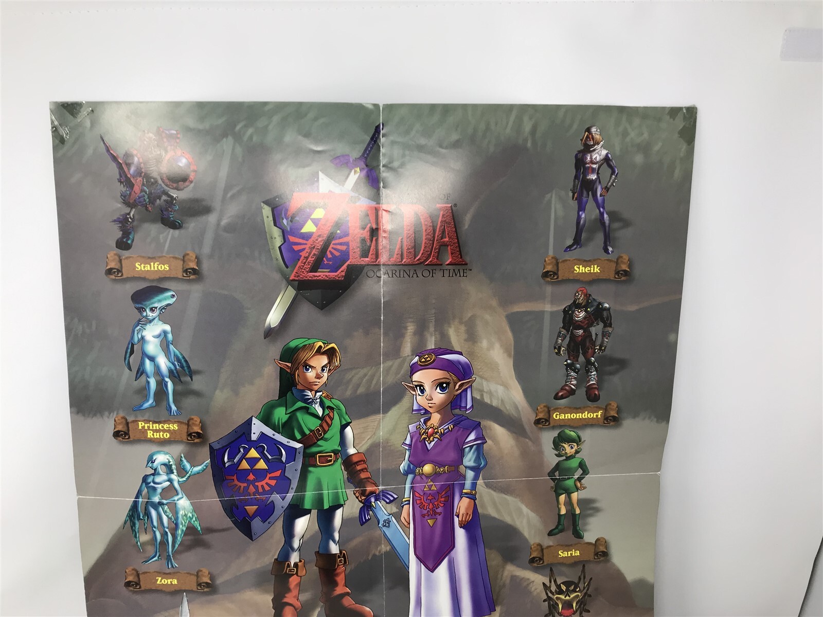 1998 Nintendo N64 Promo Legend of Zelda Ocarina of Time Poster EB Games ...