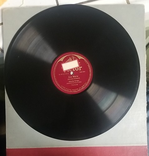 Antique Victor Talking Machine Co 78 One Sided Record Ava Maria Mischa ...