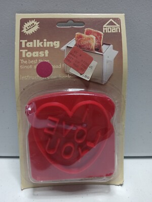 1986 Hoan Talking Toast Vintage Bread Art Message for Toaster I Love ...