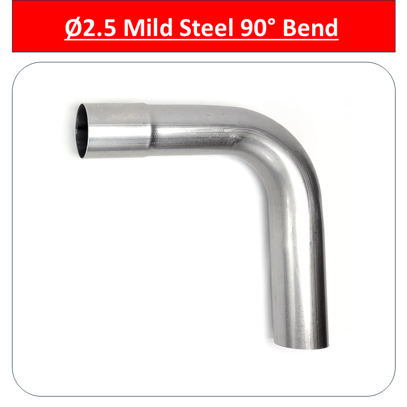 2.5"OD 90 Degree Mild Steel Mandrel Bend Custom DIY 2-1/2 inch Exhaust ...
