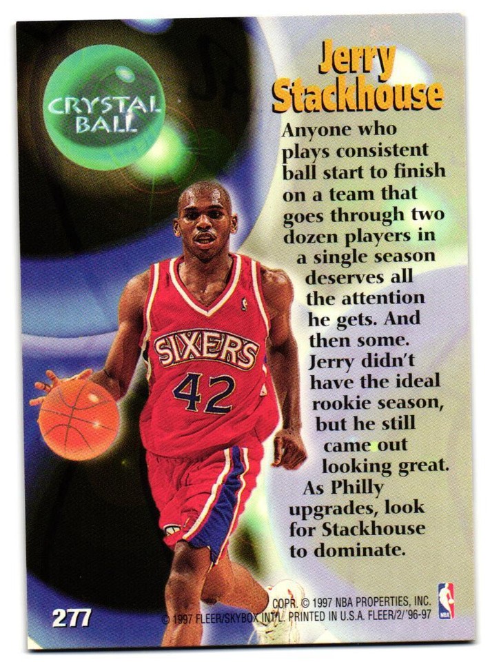 1996-97 Fleer Jerry Stackhouse #277 | eBay