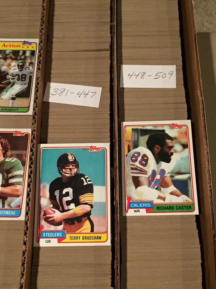 Complete Your 1981 TOPPS FOOTBALL SET EXMT to NMMT Pick 25 Points Worth ...