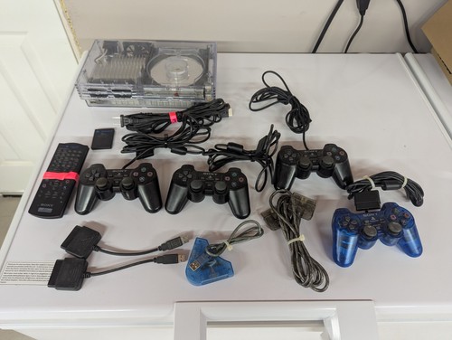 Sony PlayStation 2 PS2 Fat BUNDLE : Console + Controllers + DVD Remote ...