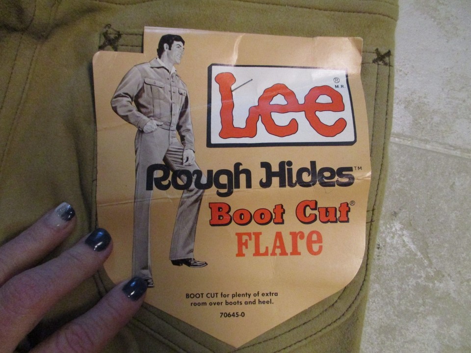 Men's VTG 1970s NOS Khaki Lee Rough Hides Boot Cut Flared Pants Sz ...