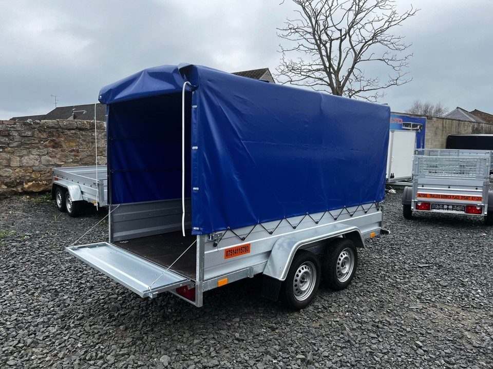 BRAND NEW 10ft x 5ft TWIN AXLE NIEWIADOW TRAILER WITH FRAME AND COVER ...