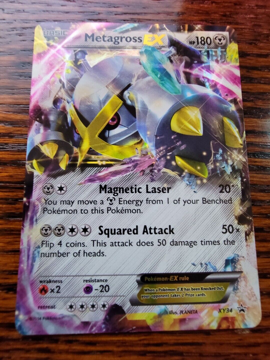 Shiny Metagross EX 2014 Pokémon XY34 Black Star Promo Pokemon Card ...