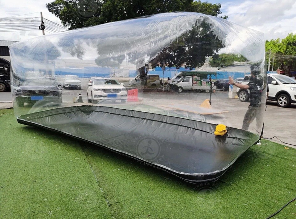 Black 12' Car Shield Car Bubble Inflatable Car Cover Indoor Car ...