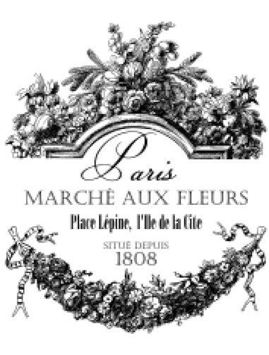 Vintage Image French Paris Flower Advertising Furniture Transfers ...