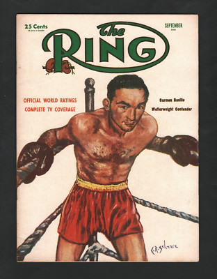 September 1954 The Ring Boxing Magazine – Carmen Basilio Cover A5239 | eBay