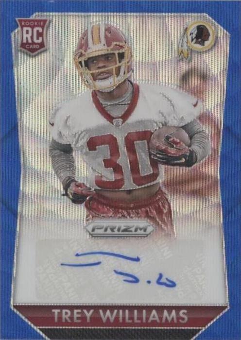 2015 Panini Prizm - Rookie Signatures Trey Williams #RS-TR Blue Wave Prizm /150 (AU, RC) for ...