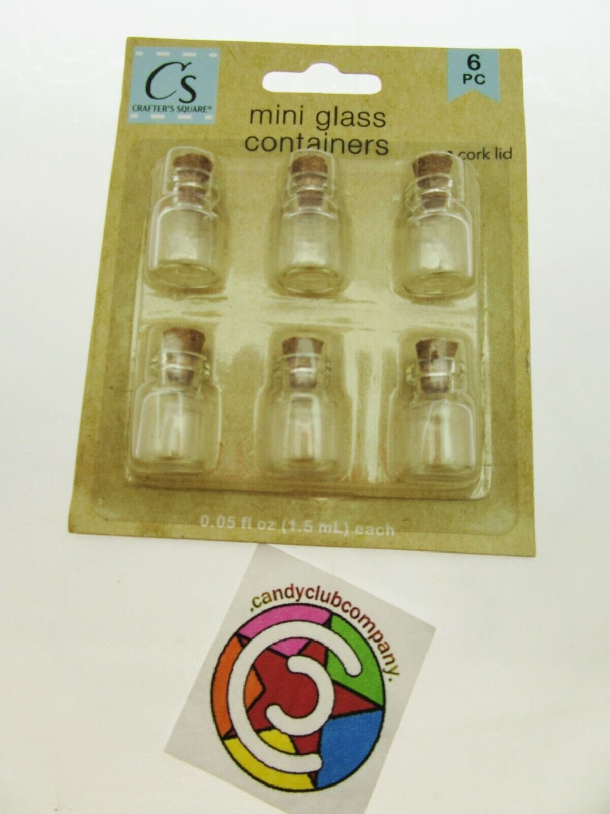 Miniature Glass Cork Lid Bottles - 6 Pack Mini Glass Containers Crafter ...