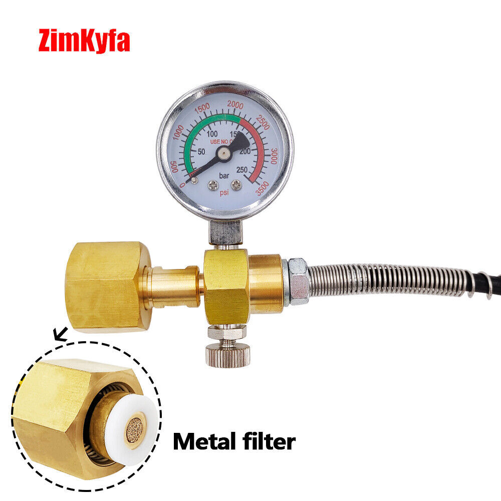 Soda Co2 Cylinder Tank Refill Adapter Hose Filling Station Kit CGA320 ...