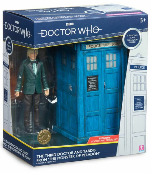 Doctor Who - Third Doctor & TARDIS 5" Action Figure Set for sale online ...