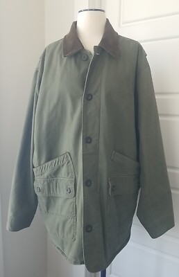 Orvis Chore Barn Field Coat Jacket Olive Green XL Mens - Corduroy ...
