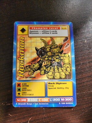 Digimon 1999 - Rockmon - St-22 - 1st Edition | eBay