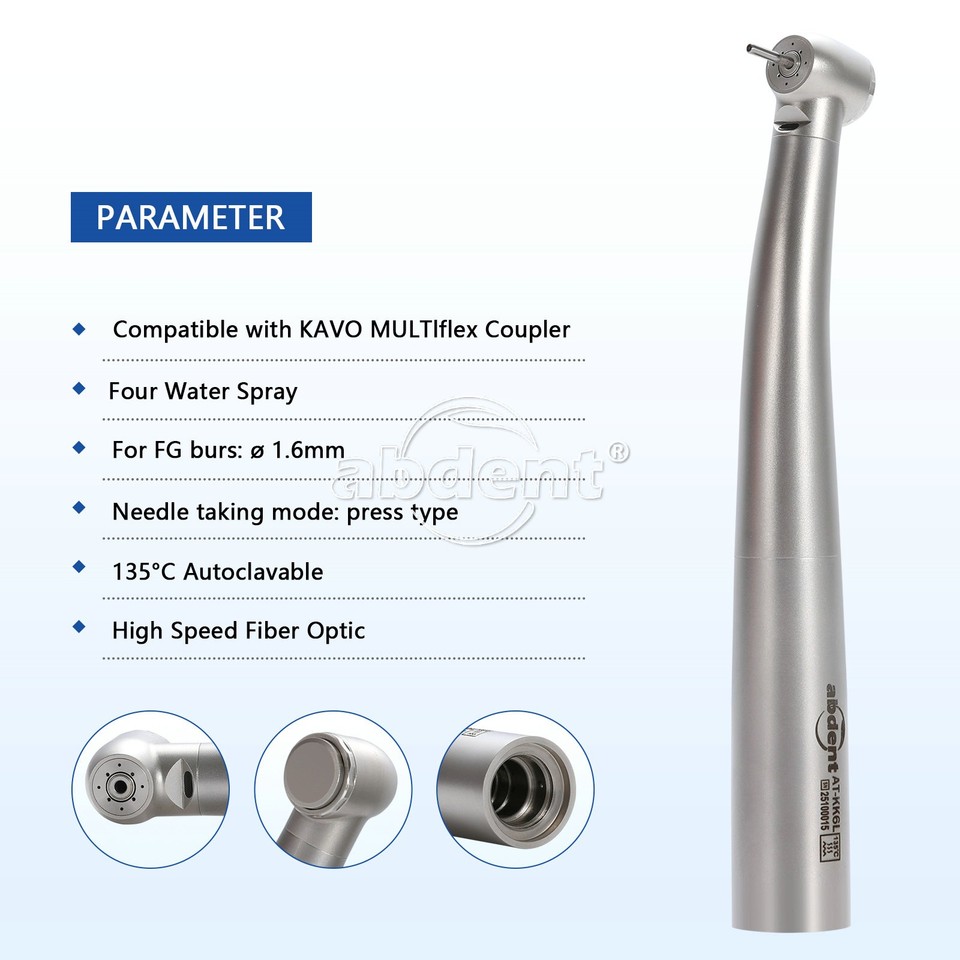 Abdent Dental Fiber Optic LED Handpiece 4 Spray For KaV MULTIflex ...