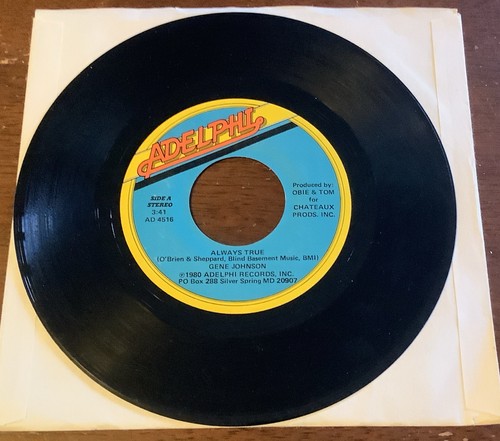 Gene Johnson 45 Always True Lonely Girl Adelphi 1980 Rock Diamond Rio ...