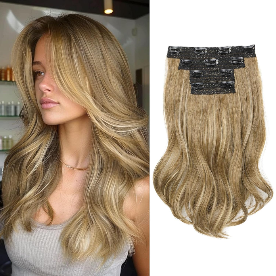 Clip in Hair Extensionss, 4PCS Hair Extensions 14" Short Layered Cut ...
