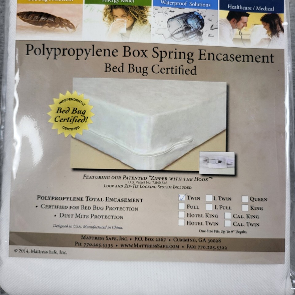 Mattress Safe Ultra Box Spring Protector Bed Bug Protection, Twin Cover ...