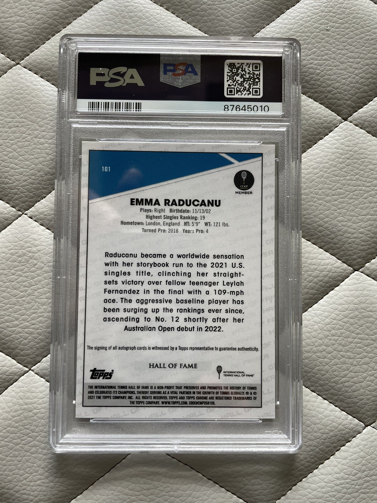 2021 Topps Chrome Sapphire Edition - Emma Raducanu #101 Autographs (AU ...