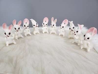 LOT OF 10 Vintage NORCREST Anthropomorphic Bunny Rabbit with Fur ...