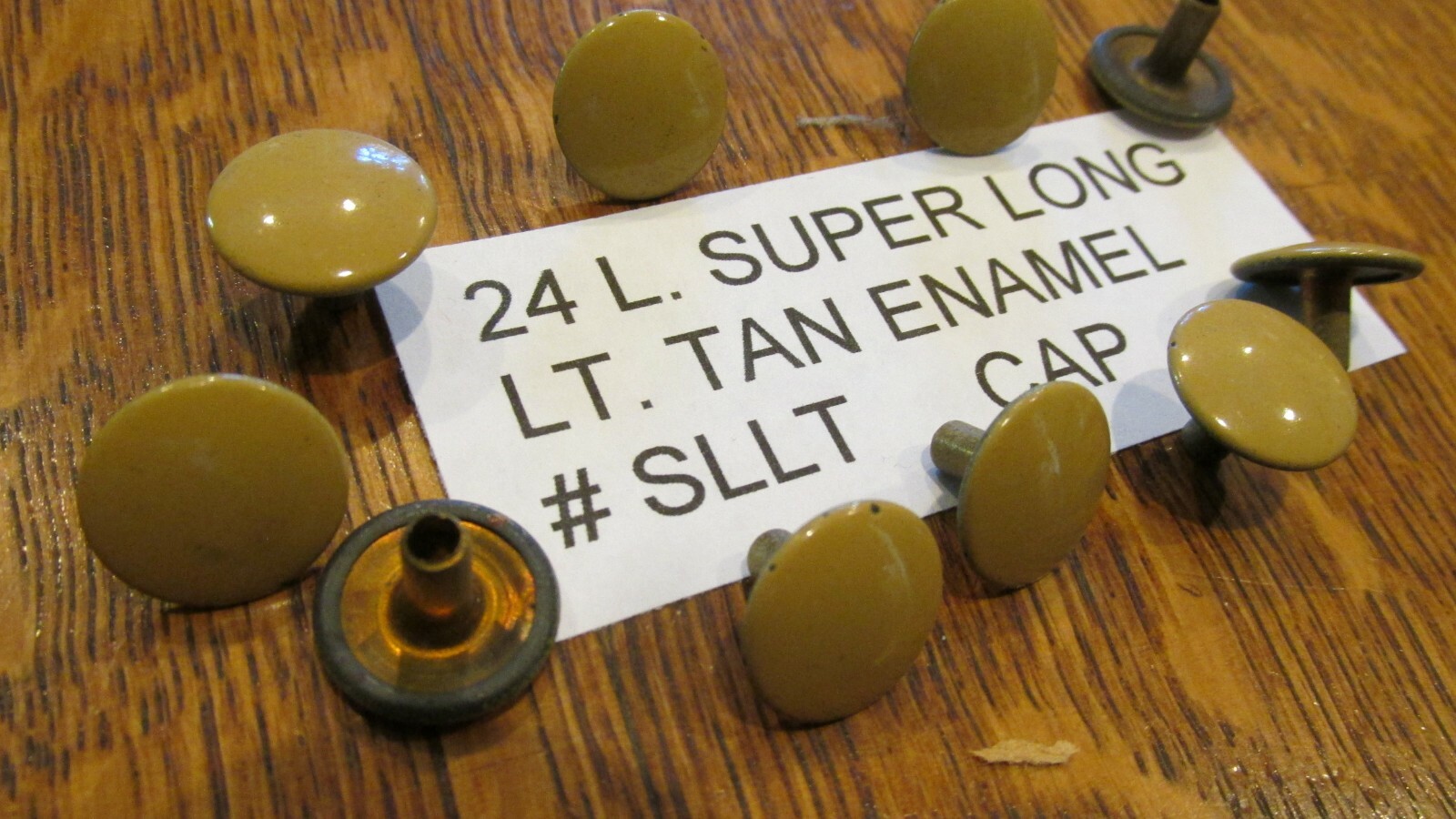 24 Line COLORED ENAMEL STD. CAPS 10pcs. leather snap caps USA Dot Solid ...