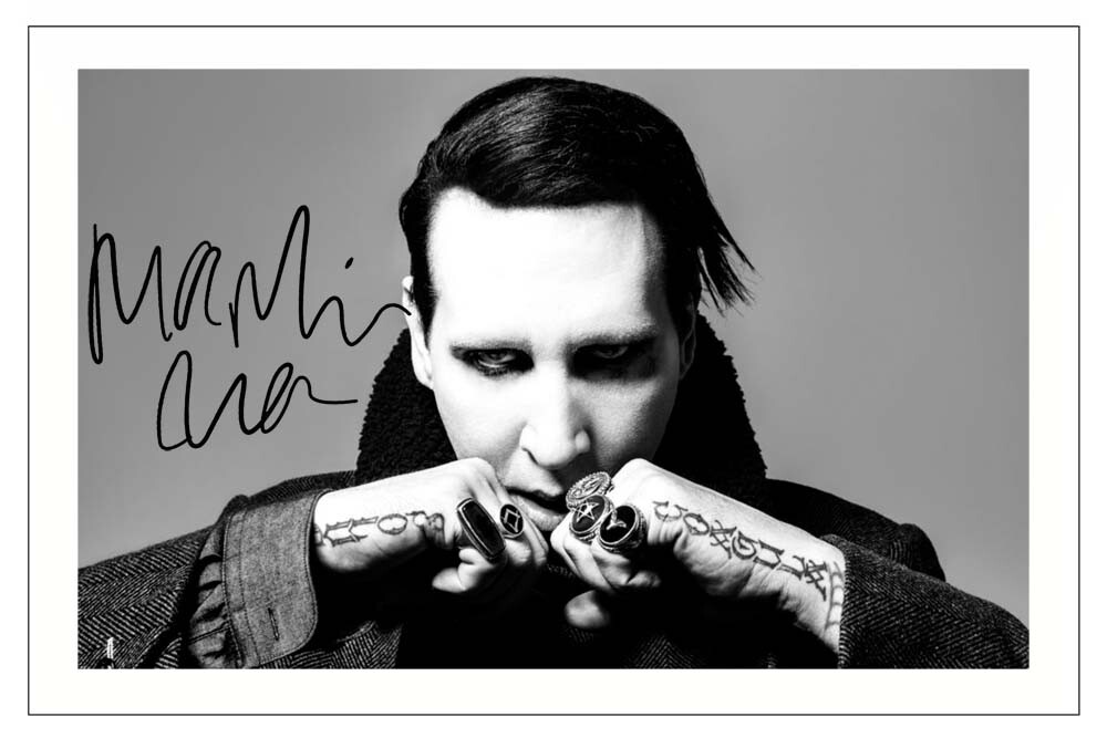 MARILYN MANSON Signed Autograph PHOTO Fan Signature Gift Print MUSIC | eBay