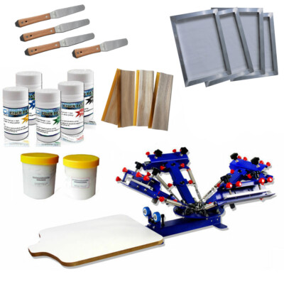 Screen Printing - 4 Station Screen Print Press