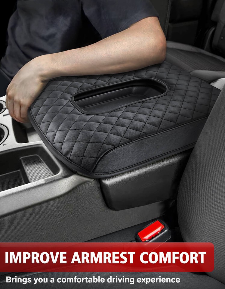 Fits 2019-2026 Chevy Silverado 1500 Bench Seat Console Armrest Cover ...