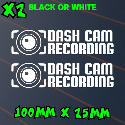 Dash Cam Recording X2 Sticker Car Decal Window Camera Dashcam Video GPS ...