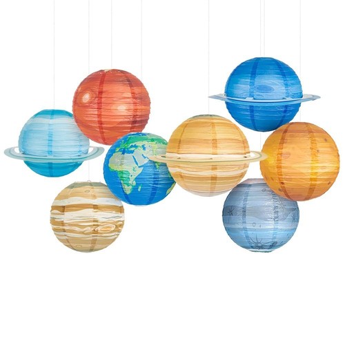 8PCS 10 Inch Planet Decorations Solar System Hanging Planets Party | eBay