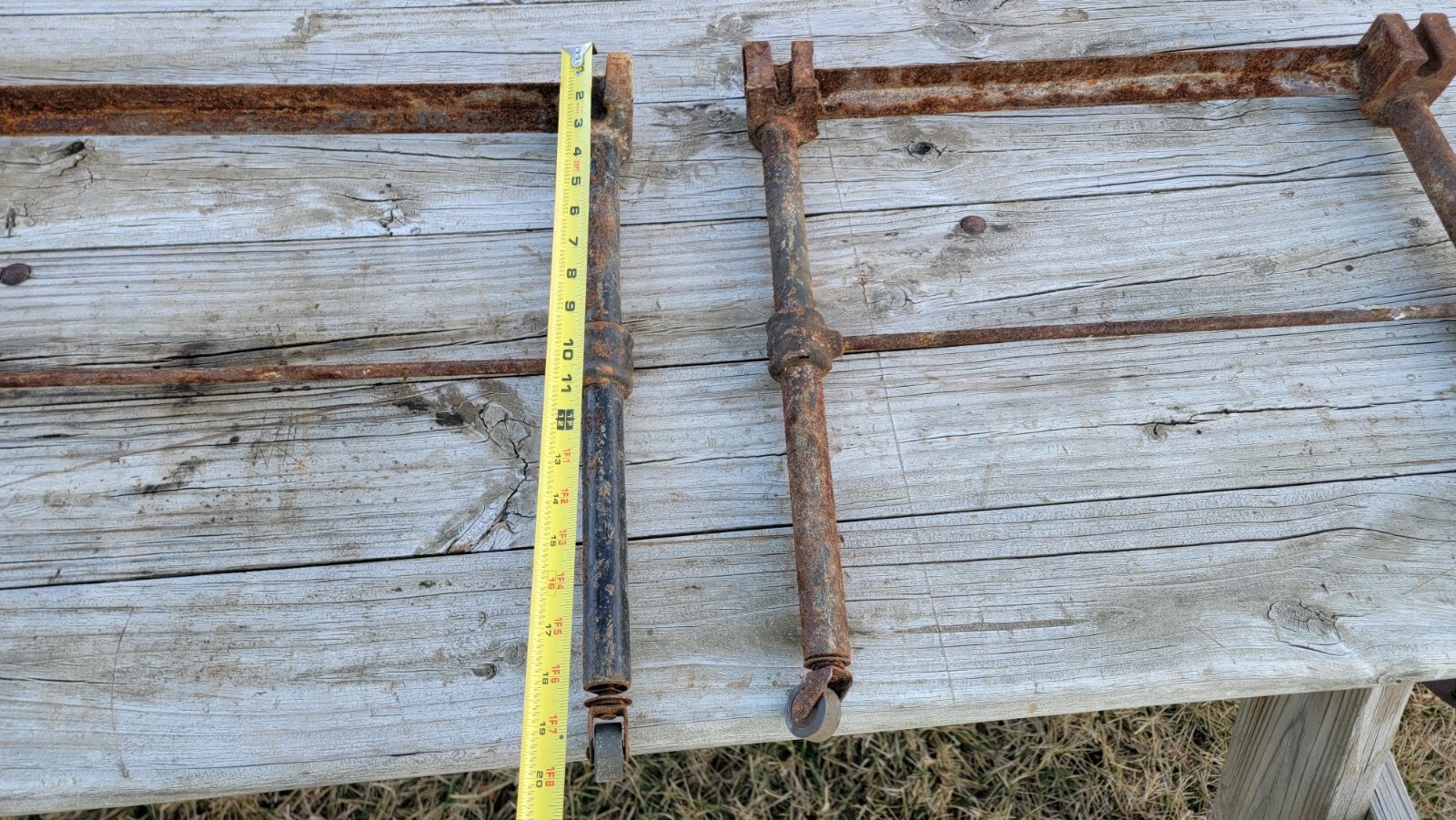 Antique Cast Iron Casket Mover Legs Vintage Rustic Coffin Metal Table ...