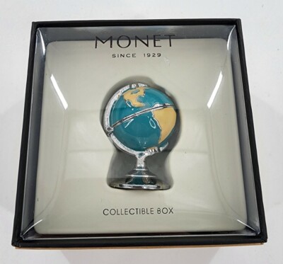 MONET Trinket Box GLOBE Planet Earth Collectible Enamel Keepsake NIB | eBay