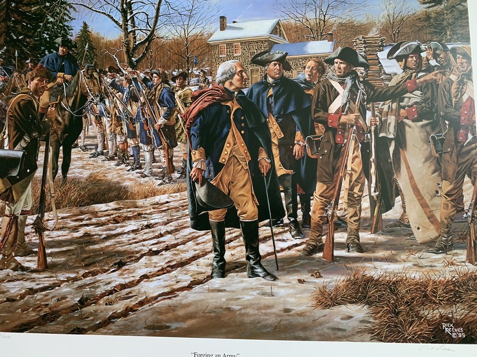 FORGING AN ARMY - WASHINGTON AT VALLEY FORGE, Low #7/400 Rick Reeves ...