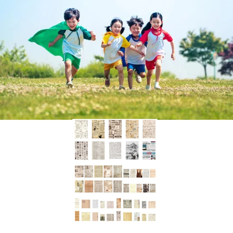 100 Sheets Antique Scrapbook Stickers Vintage Decoupage Paper ...