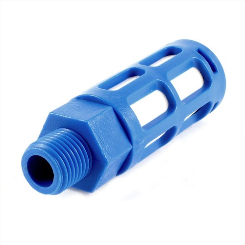1/4" PT Male Threaded Pneumatic Exhaust Noise Blue Plastic Muffler ...
